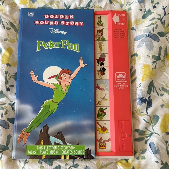 Disney | Toys | Disney Peter Pan Interactive Sound Book Blue And Red ...